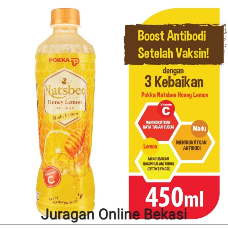 Jual POKKA NATSBEE HONEY LEMON [450ml] | Shopee Indonesia
