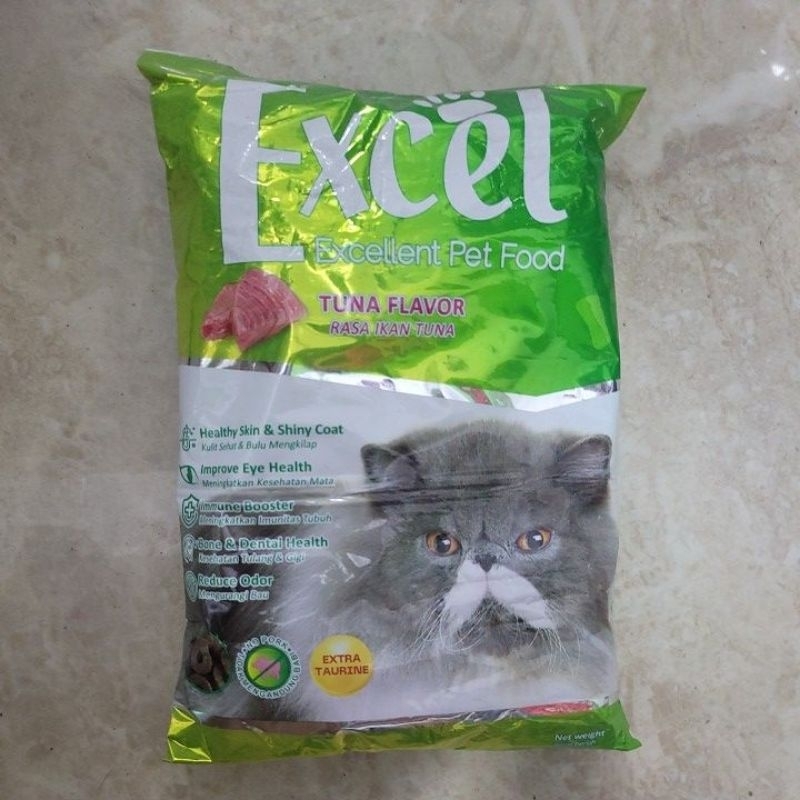 Jual EXCEL HIJAU 500G EXCELLENT PET FOOD TUNA FLAVOR RASA IKAN TUNA ...
