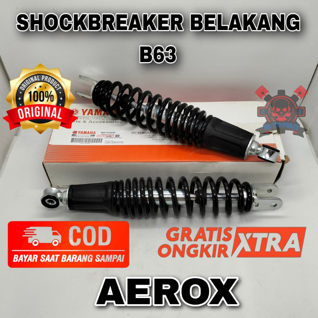 Jual SHOCKBREAKER BELAKANG YAMAHA B63 BUAT MOTOR YAMAHA AEROX ASLI ORIGINAL YAMAHA YGP | Shopee ...