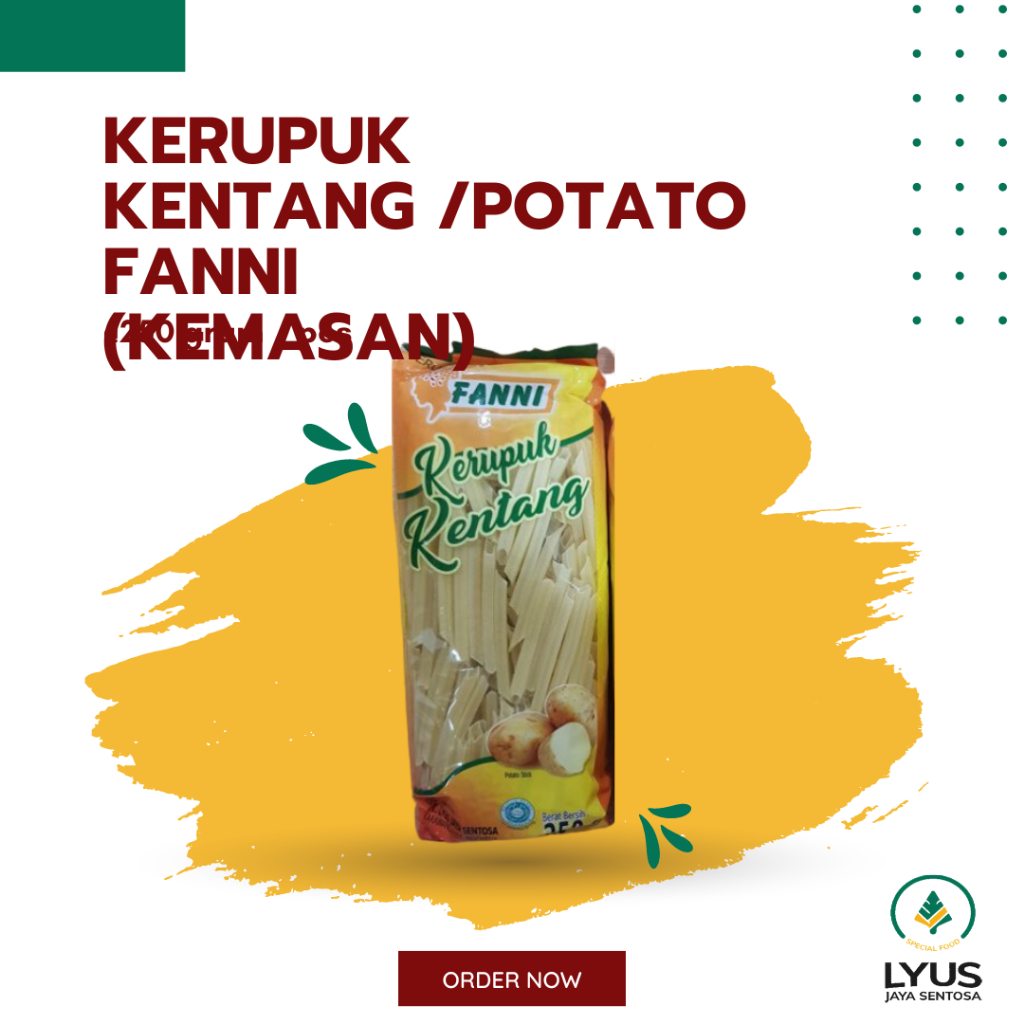 Jual Kerupuk / Krupuk Potato Kentang Fanni @250g (kemasan) | Shopee ...