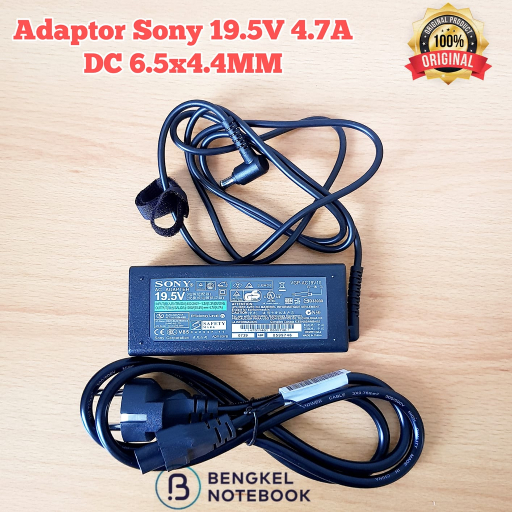 Jual Adaptor Sony 19.5V 4.7A 6.5x4.4 MM | Shopee Indonesia