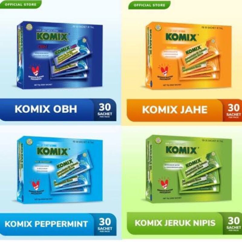 Jual Komix Adult Peppermint Pack (30 Sachet) Komik Obat Batuk Sirup ...