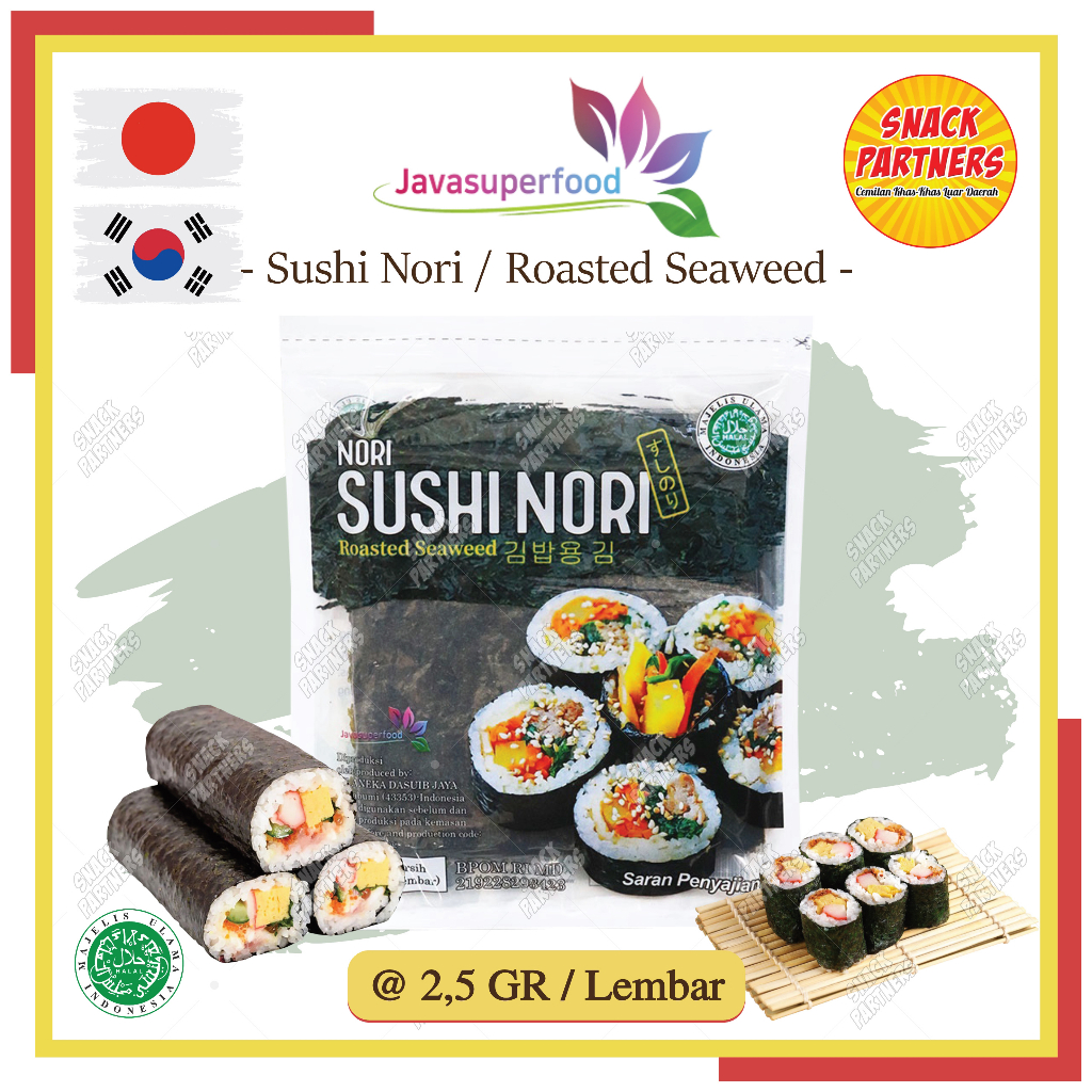 Jual SUSHI NORI SHEET Gold isi 10 / 50 Lembar | Sushi Roasted Seaweed ...
