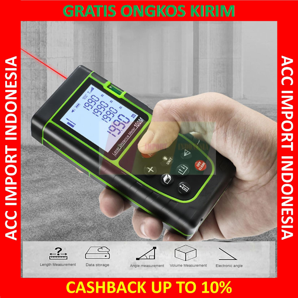 Jual Meteran Laser Digital 40M Laser Alat ukur Jarak 40 meter ...