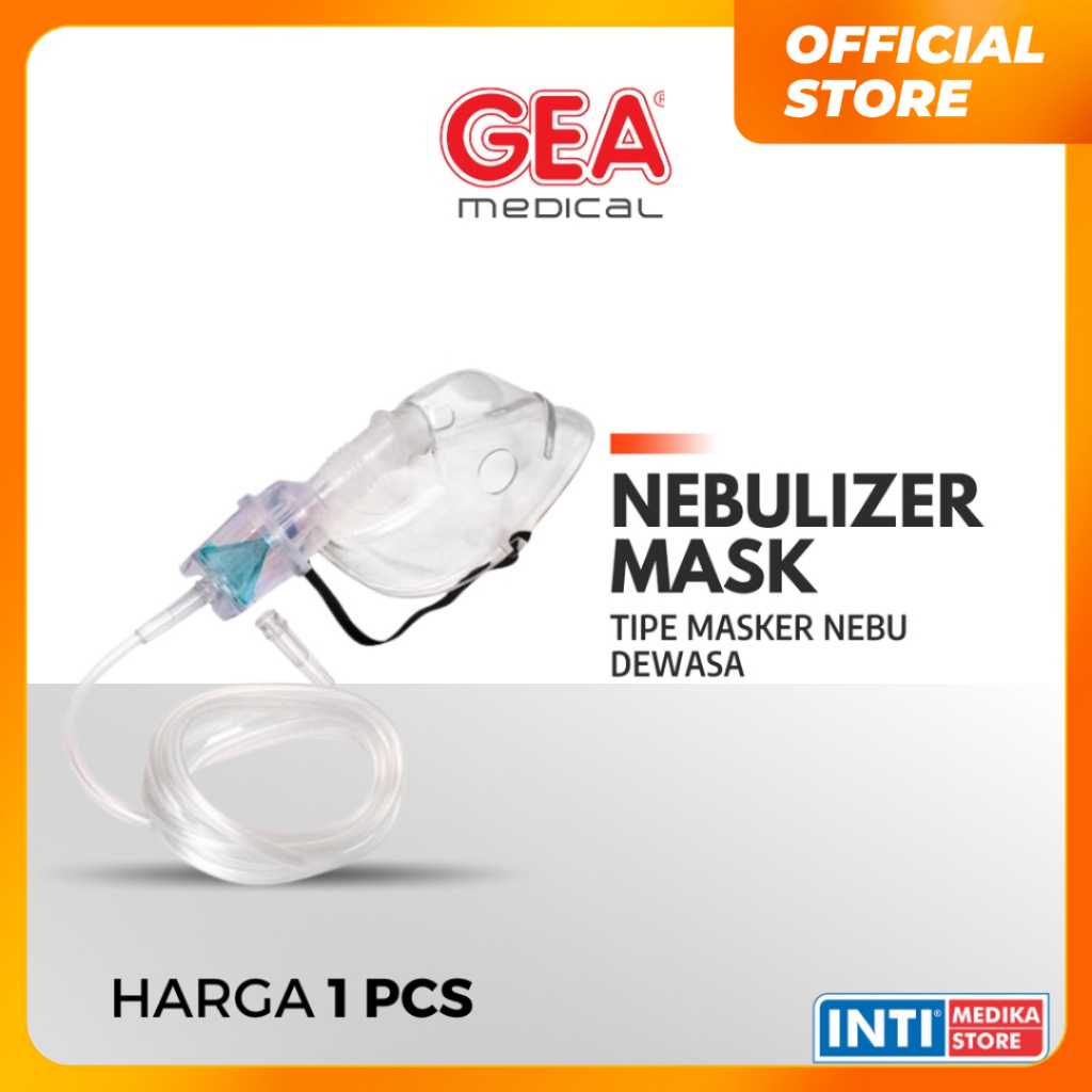 Jual GEA - Nebulizer Mask Dewasa / Masker Nebulizer / Nebulizer Mask Adult | Shopee Indonesia