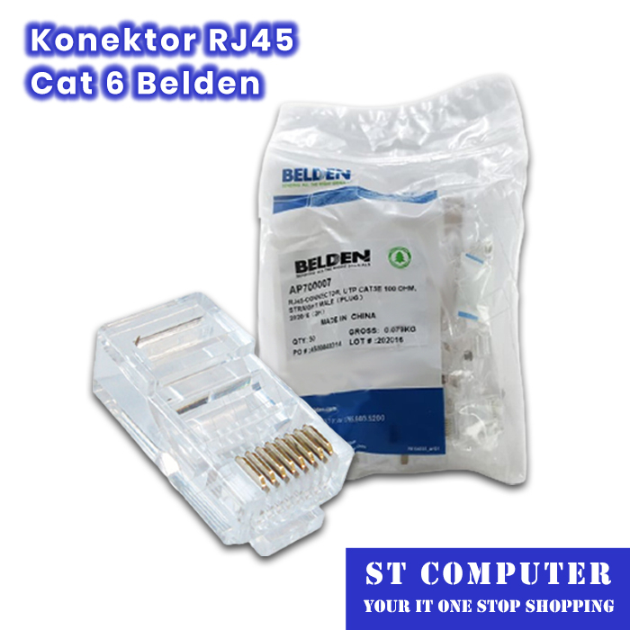 Jual Konektor RJ45 Cat 6 Belden Konektor Kabel LAN | Shopee Indonesia