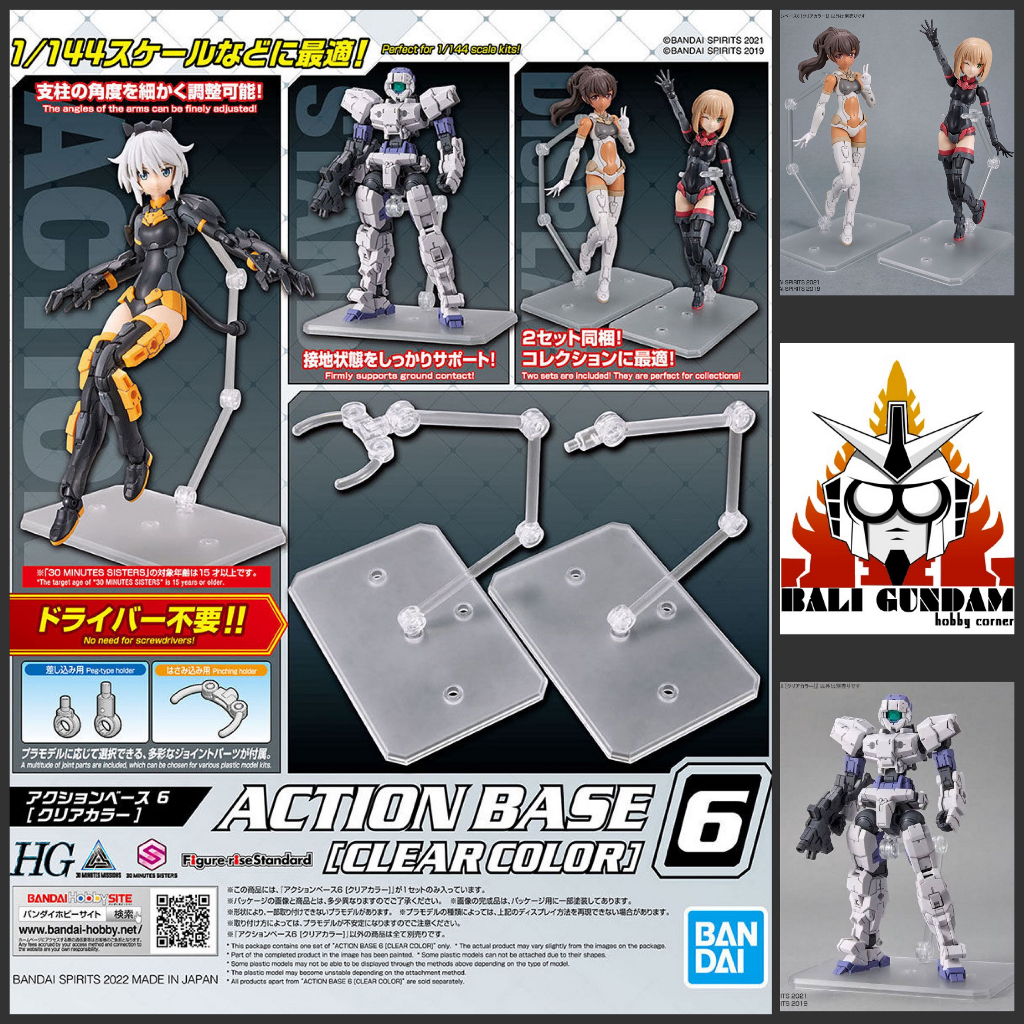 Jual ACTION BASE 6 CLEAR GUNDAM HG RG MG SD STAND BASE Bali Gundam ...