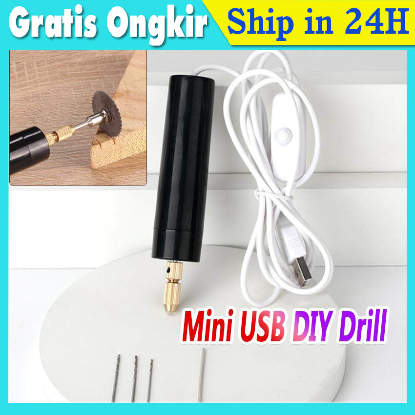 Jual BOR ELEKTRIK MINI PORTABLE MICRO USB DENGAN 3PC BITS DAN KABEL USB ...