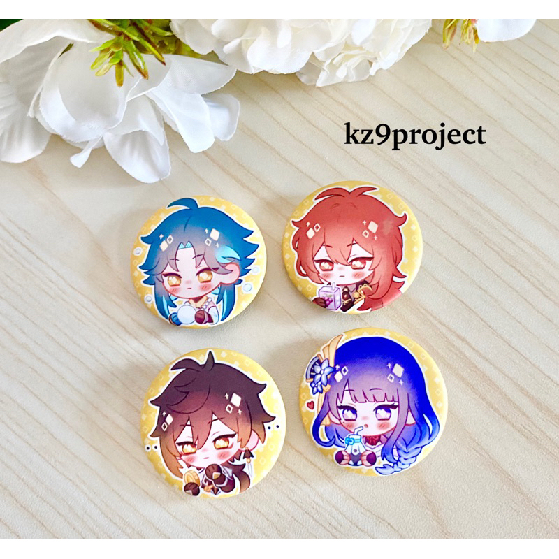 Jual [PRE-LOVED] Mini Badge pin xiao diluc raiden shogun ei zhongli ...