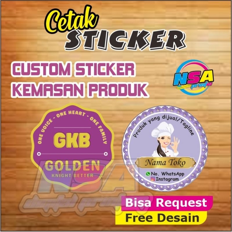 Jual [ COD ] Cetak Sticker Label Kemasan Produk, Food label, Parfum ...