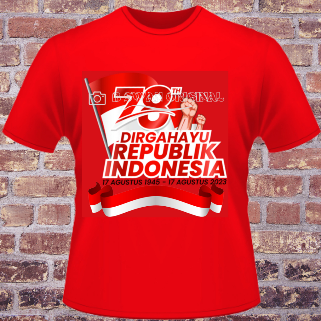 Jual Baju Kaos Outfit Pria Wanita Dewasa Anak Anak HUT RI Dirgahayu Kemerdekaan Republik ...