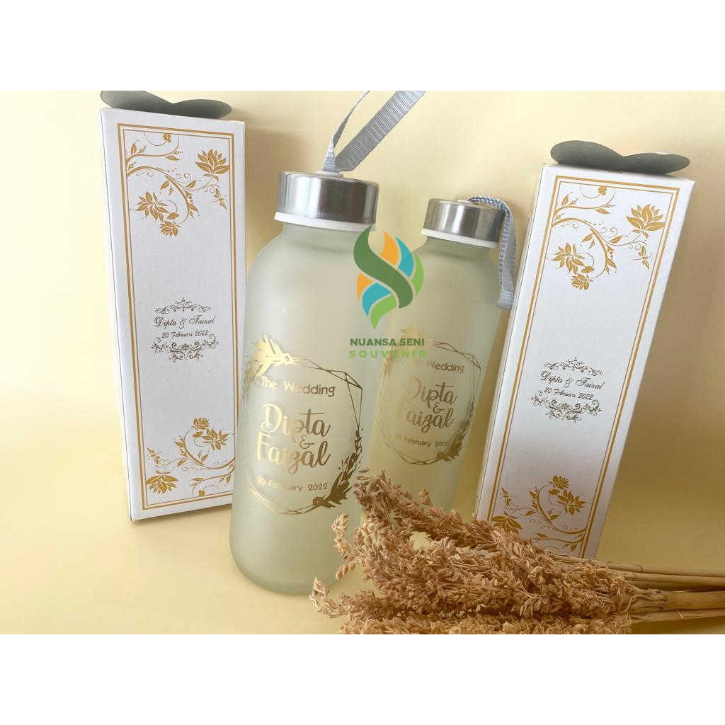Jual Souvenir Botol Minum 420 ml Tumbler Botol Termos Kaca Dof Dove ...