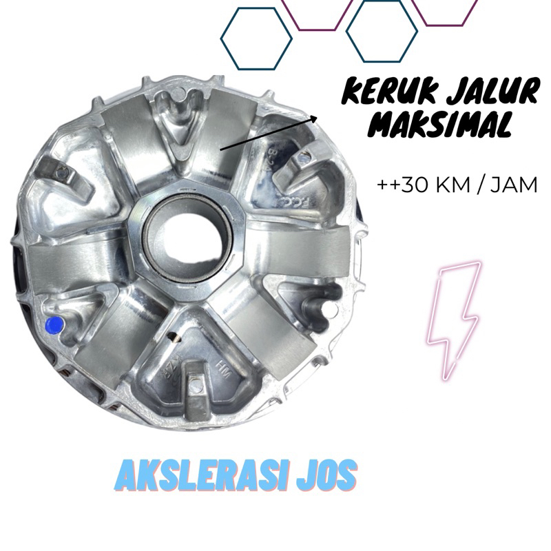 Jual pulley Vario 125 new 150 set roller brt Puly bubut loler 13,8 ...