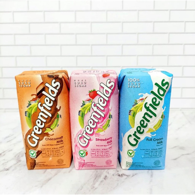 Jual Susu Greenfields UHT Kemasan 200 ml isi 24 Pcs & 32 pcs| Bisa MIX ...
