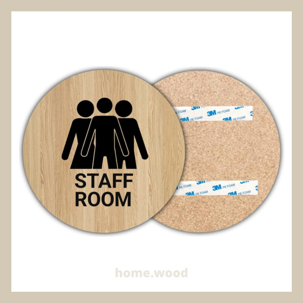 Jual Papan Tanda "STAFF ROOM" | Sign "STAFF ROOM" | Dekorasi Cafe ...