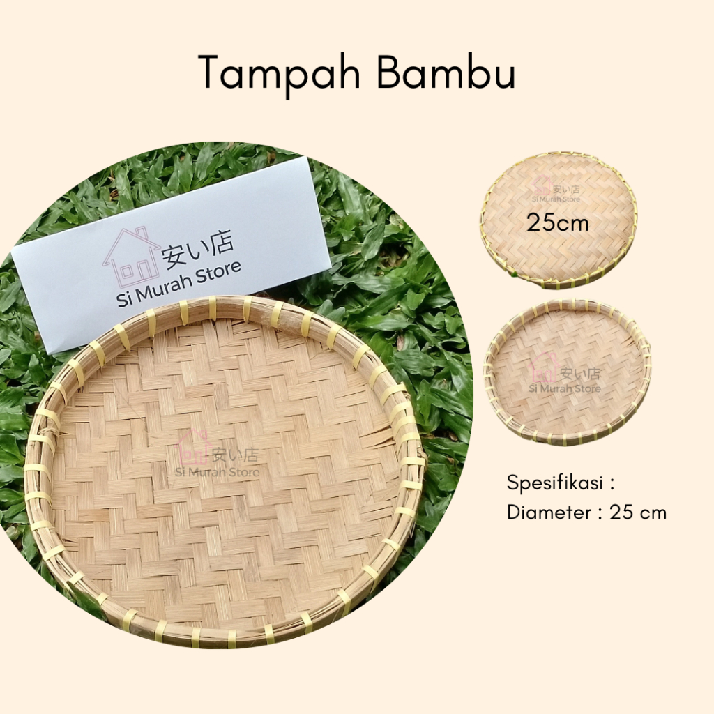 Jual Tampah Bambu Tumpeng Jumbo 60cm / Tampah Nyiru Nampah Tempeh ...