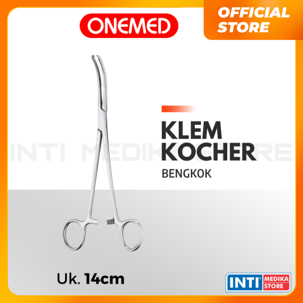 Jual ONEMED - Kocher Lurus / Bengkok Stainless Steel | Klem Kocher One ...