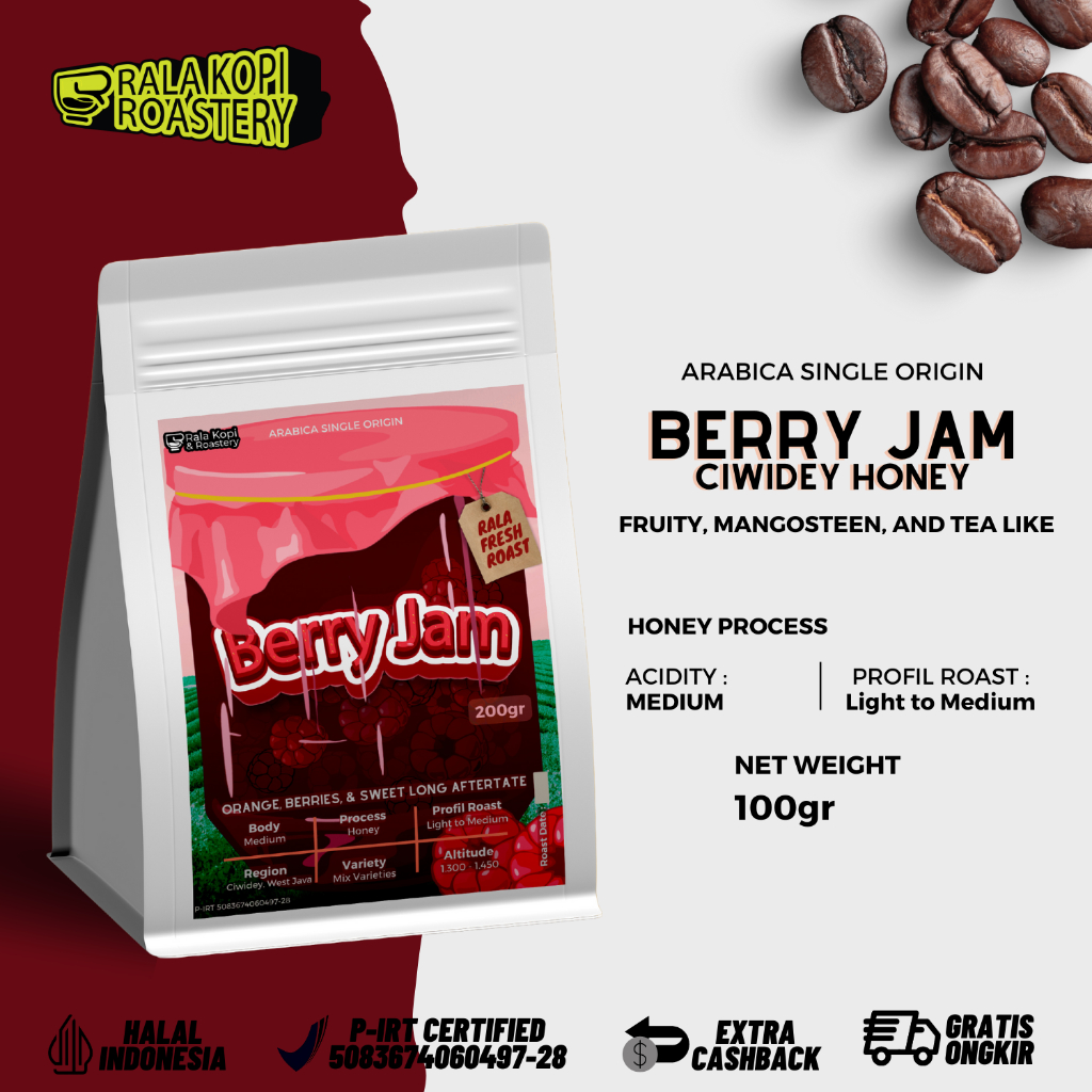 Jual Kopi Arabika CIWIDEY HONEY BERRY JAM | Biji Kopi Single Origin ...