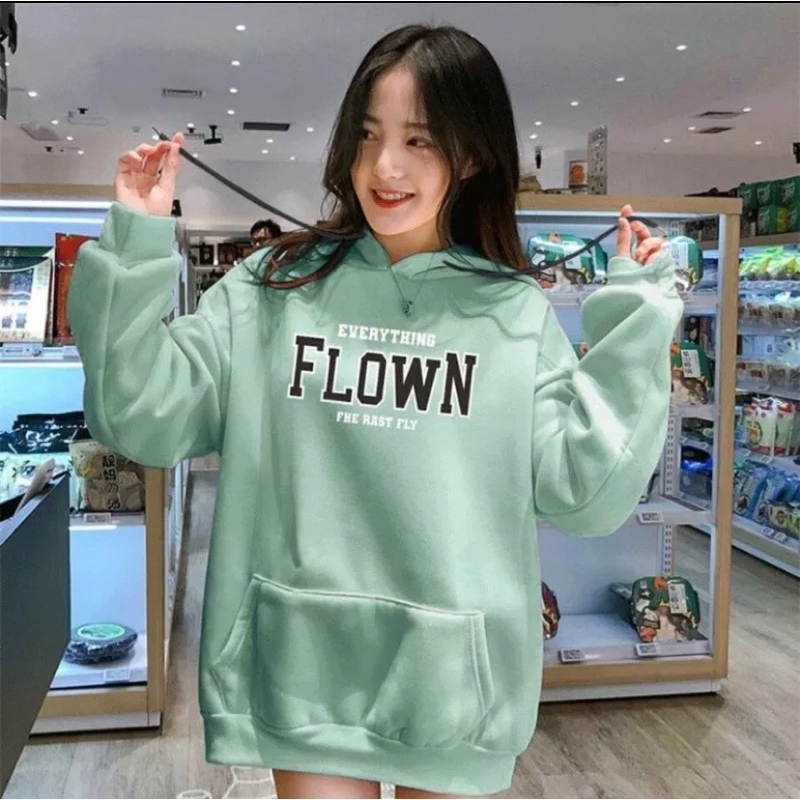 Jual Baju Sweater Hoodie Flown Korea Style Hudi Topi Musim Dingin ...