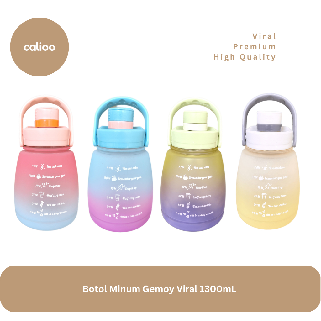 Jual Botol Minum Viral Gemoy 1300mL - Warna Lucu & Gradasi | Shopee ...