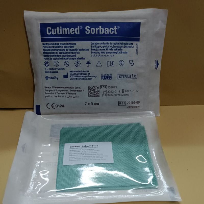Jual Cutimed Sorbact swab 7 x 9cm | Shopee Indonesia