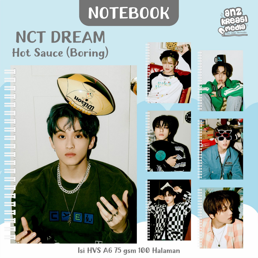 Jual NOTEBOOK A6 BUKU TULIS SPIRAL - NCT DREAM HOT SAUCE ver BORING ...
