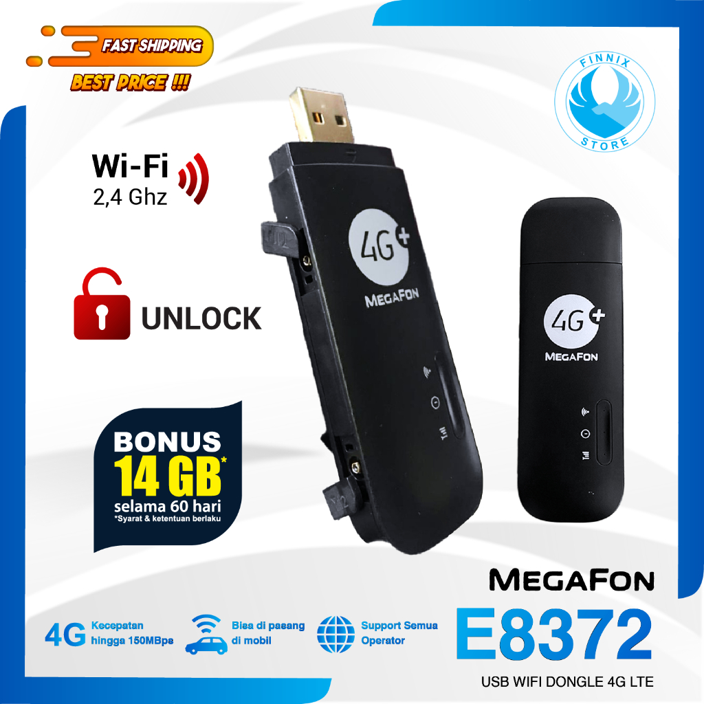 Jual Modem Mifi USB Megafon 8372 4G LTE Wingle Unlock All Operator ...