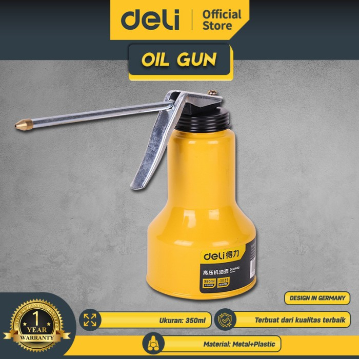Jual Deli Oil Gun / Botol Pompa Oli Ukuran 350ml Metal Alat Perkakas ...