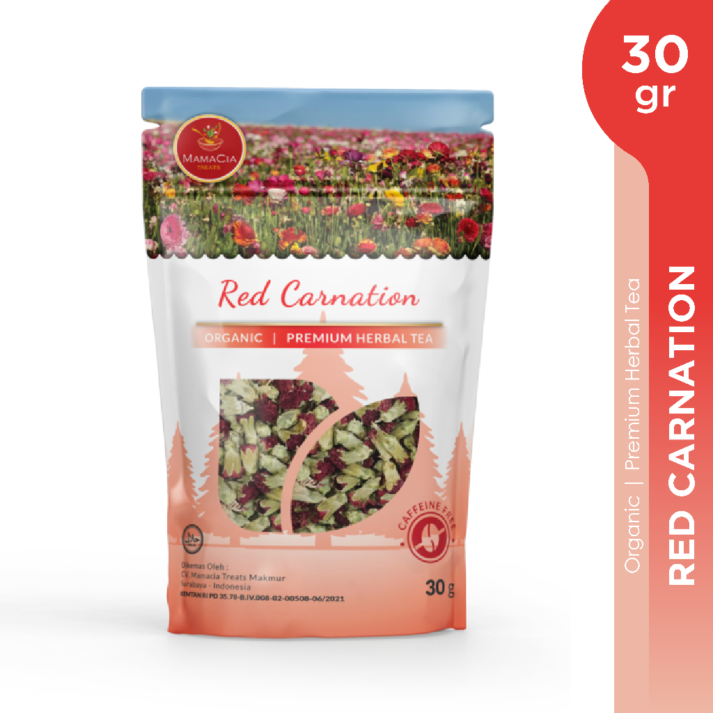 Jual Mamacia Treats Teh Bunga Red Carnation Flower Tea (Exclusive Pack ...
