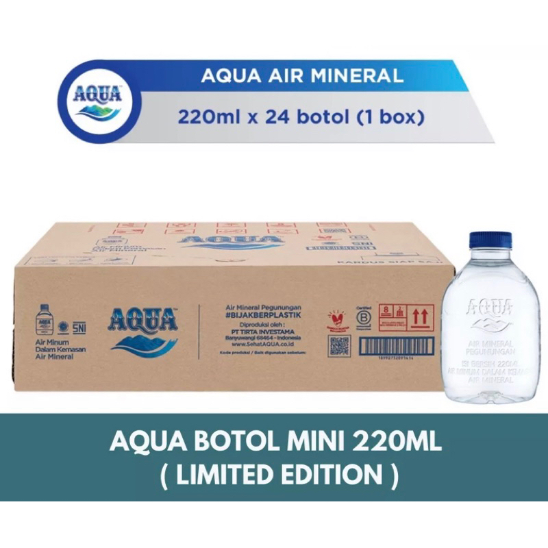 Jual AQUA Air Mineral Cube 24x220ml 1 Karton ( Limitid Edition ...
