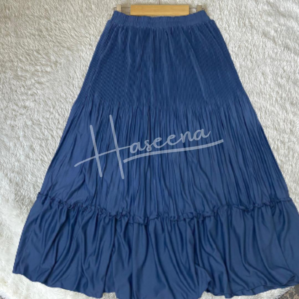 Jual Haseena Rok Plisket Susun Maiza Bahan Premium | Rok Skirt | Rok ...
