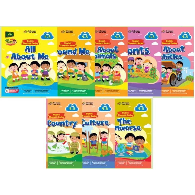 Jual PAKET ENGLISH THEMATIC SERIES TK A 4/5 TAHUN | Shopee Indonesia