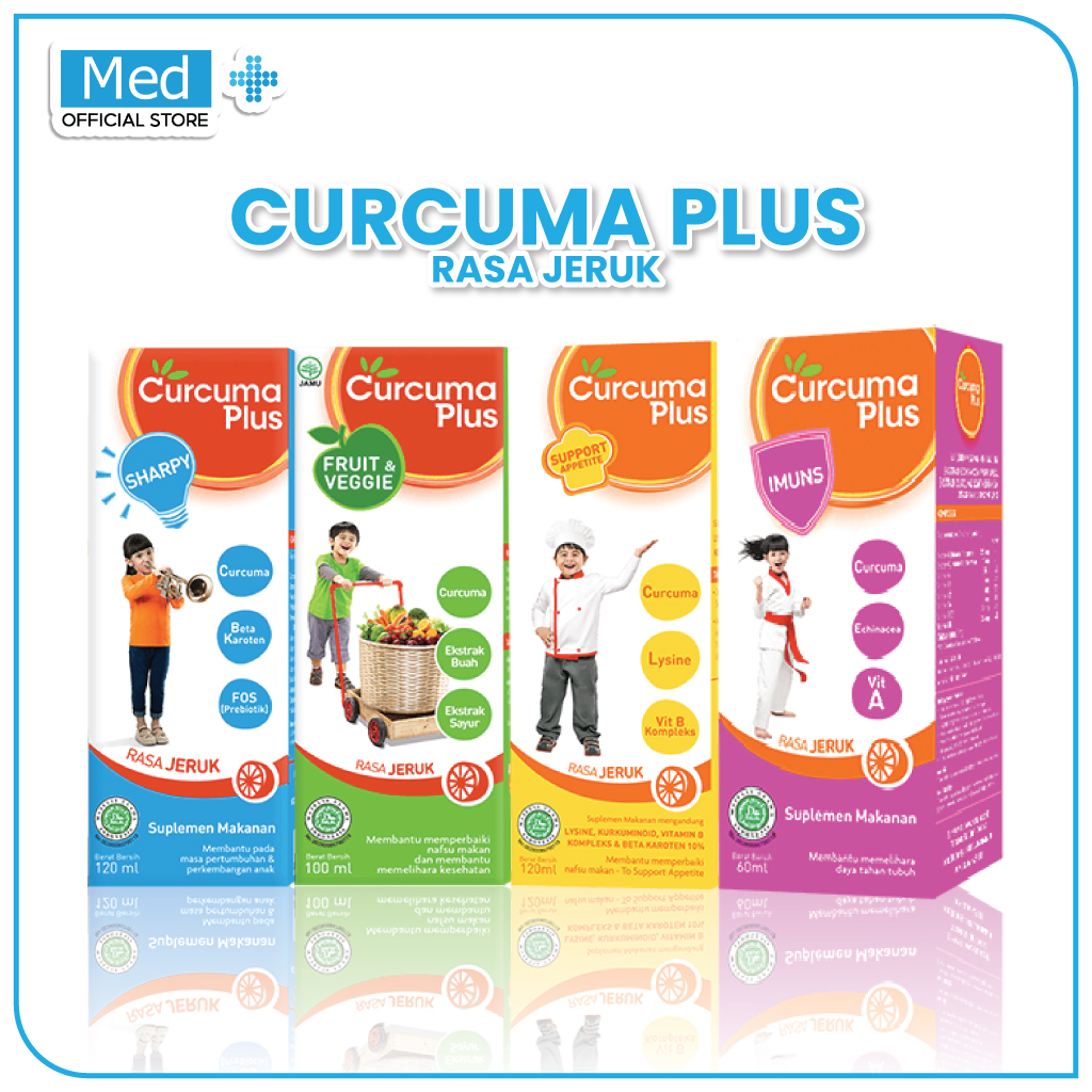 Jual Med+ Curcuma Plus Appetite / Imuns / Fruit & Vegie / Sharpy ...