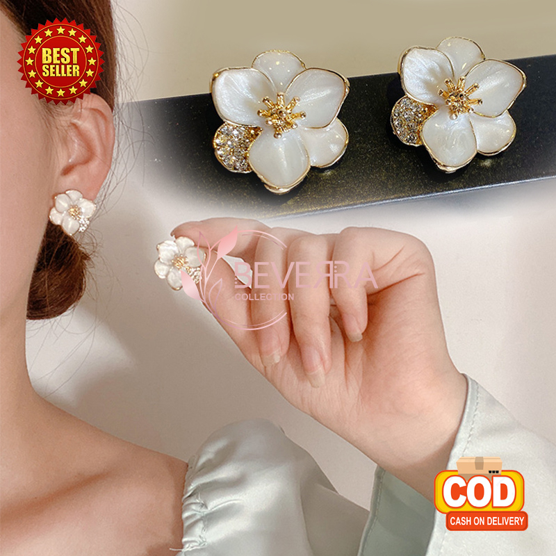 Jual Anting Titanium Wanita Korea Dewasa Stud Tusuk Model Bunga ...