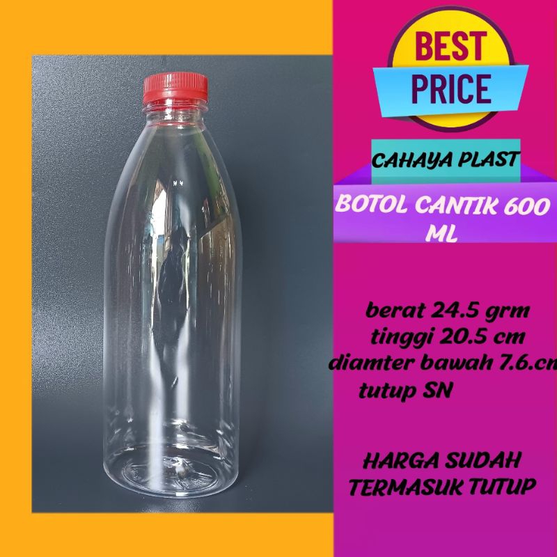 Jual Botol Cantik 600Ml-Botol Plastik 600Ml-Botol Minuman 600Ml-Per 42 ...