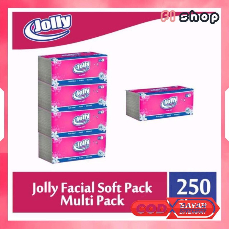 Jual Tisu Jolly by Paseo 1 Bal 4 pcs x 250 Sheets 2 ply) | Shopee Indonesia
