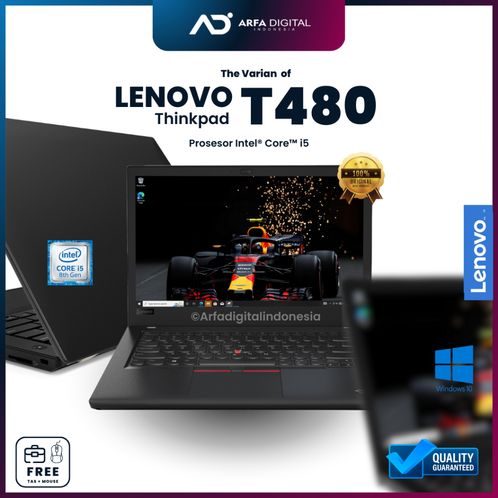 Jual Laptop Lenovo ThinkPad T480 Core i5 Gen 8 RAM 8GB SSD 512 GB 14 inch Win 10 | Shopee Indonesia