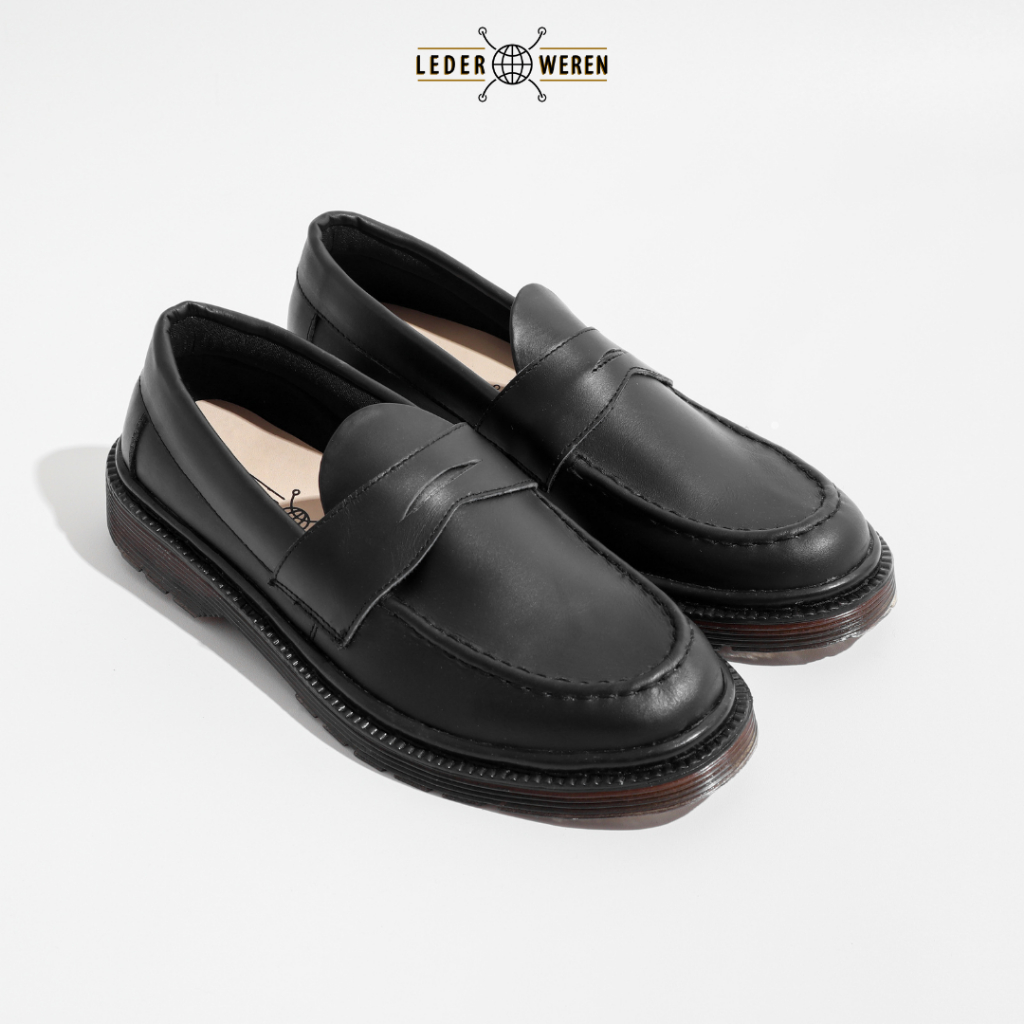Jual Lederweren Leder Loafer 3 - Sepatu Pantofel Loafers Pria Hitam ...