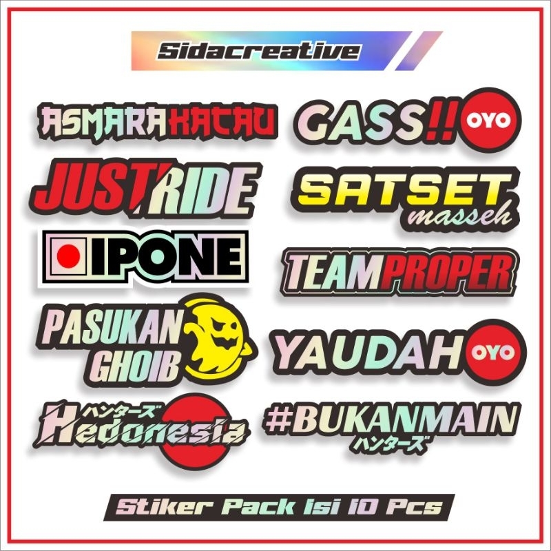 Jual Stiker Racing Motor Viral Print & Cut Kata Kata Racing Pasukan Ghoib Asmarakacau Terbaru ...