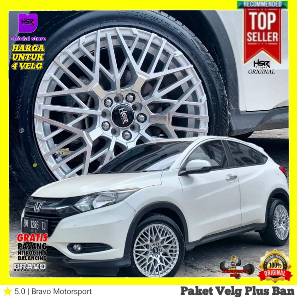 Jual PAKET VELG HSR DAN BAN RING 18 MOBIL HRV MAKIN GANTENG BACA DESKRIPSI DULU | Shopee Indonesia
