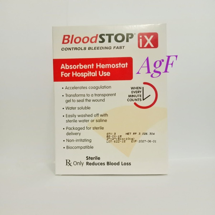 Jual Bloodstop BS iX 15 isi 3 ukuran 5 cm x 10 cm (Metiska Farma ...