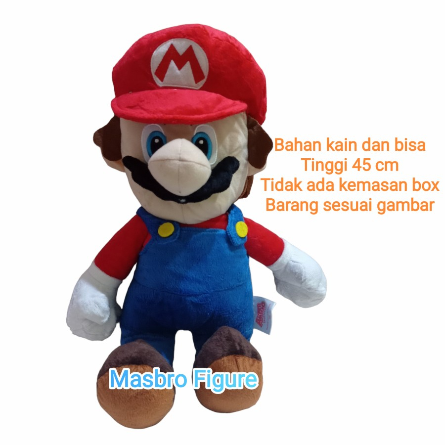 Jual Boneka Super Mario Bros MARIO Plush Doll 45 cm | Shopee Indonesia