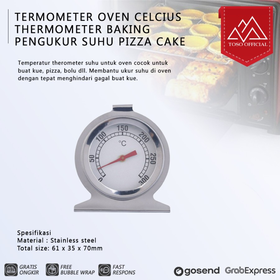 Jual Termometer Oven Celcius Thermometer Baking Pengukur Suhu Pizza ...
