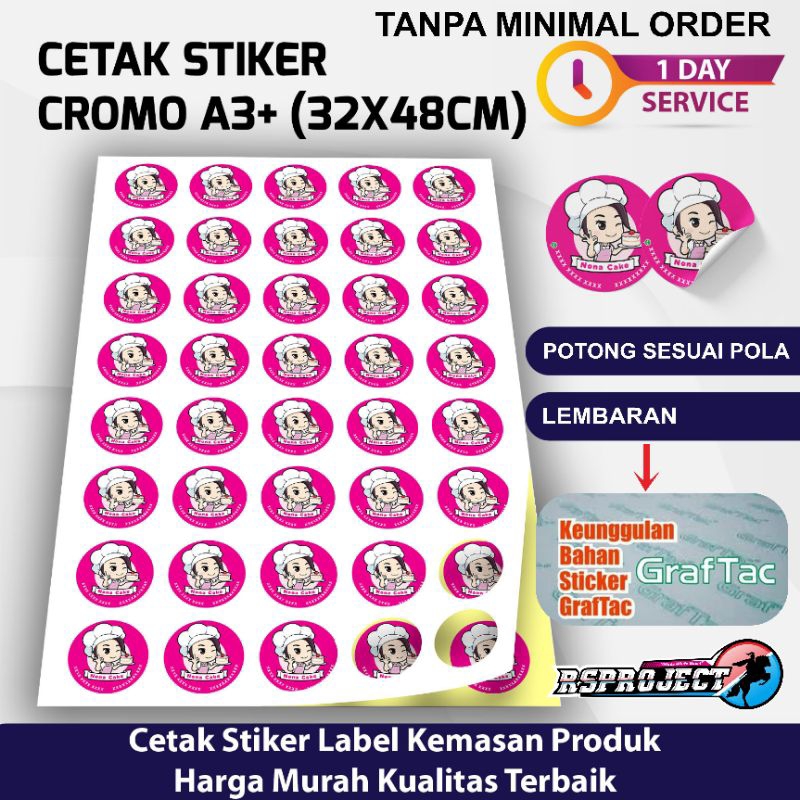 Jual CETAK STIKER CROMO A3 SEHARI JADI MURAH KUALITAS HD POTONG SESUAI ...