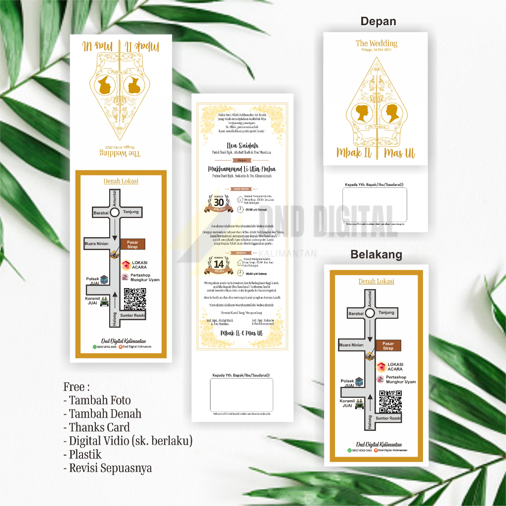 Jual Undangan Minimalis / Undangan pernikahan / Undangan Nikah ...