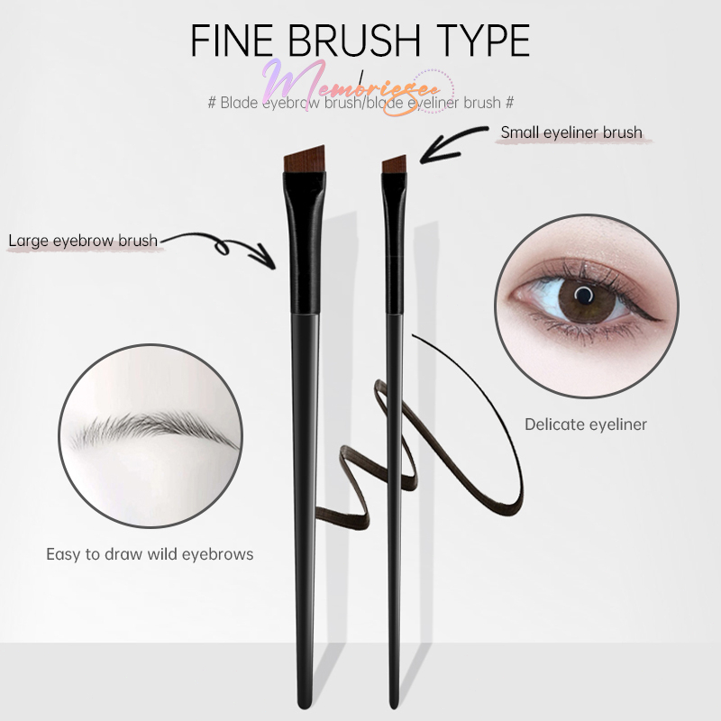 Jual COD & Ready Brush Eyeliner Eyebrow Kuas Alis Hitam Pen Eye Makeup ...