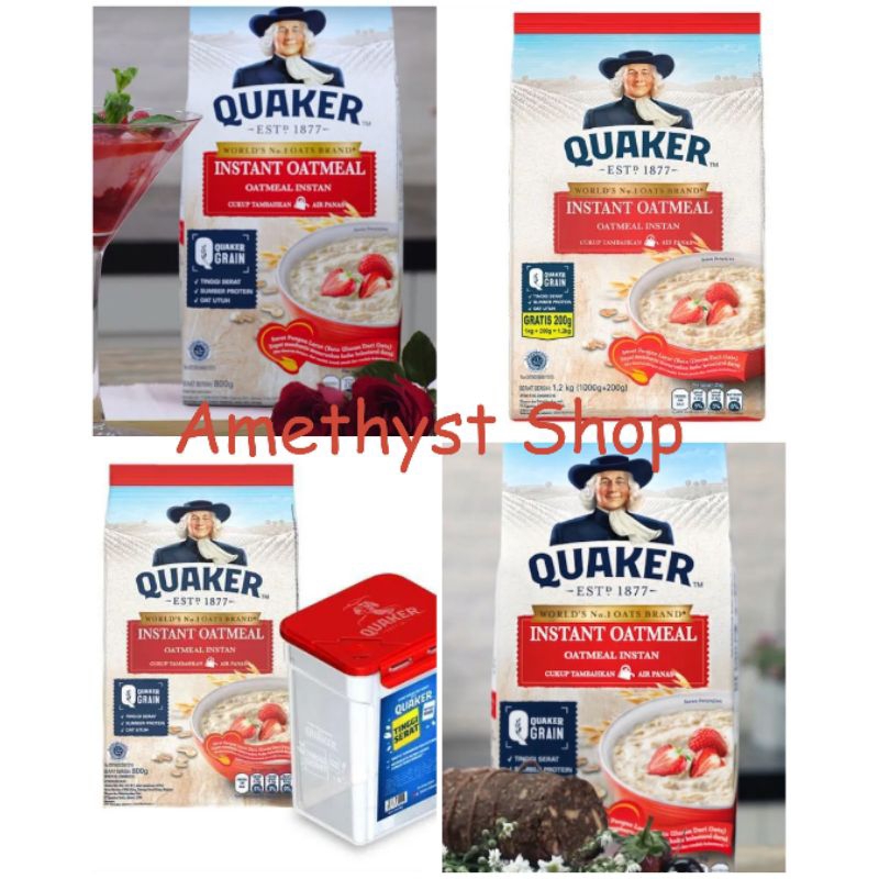 Jual [QUAKER] Instant Oatmeal 1,2 kg dan 800 gr | Shopee Indonesia