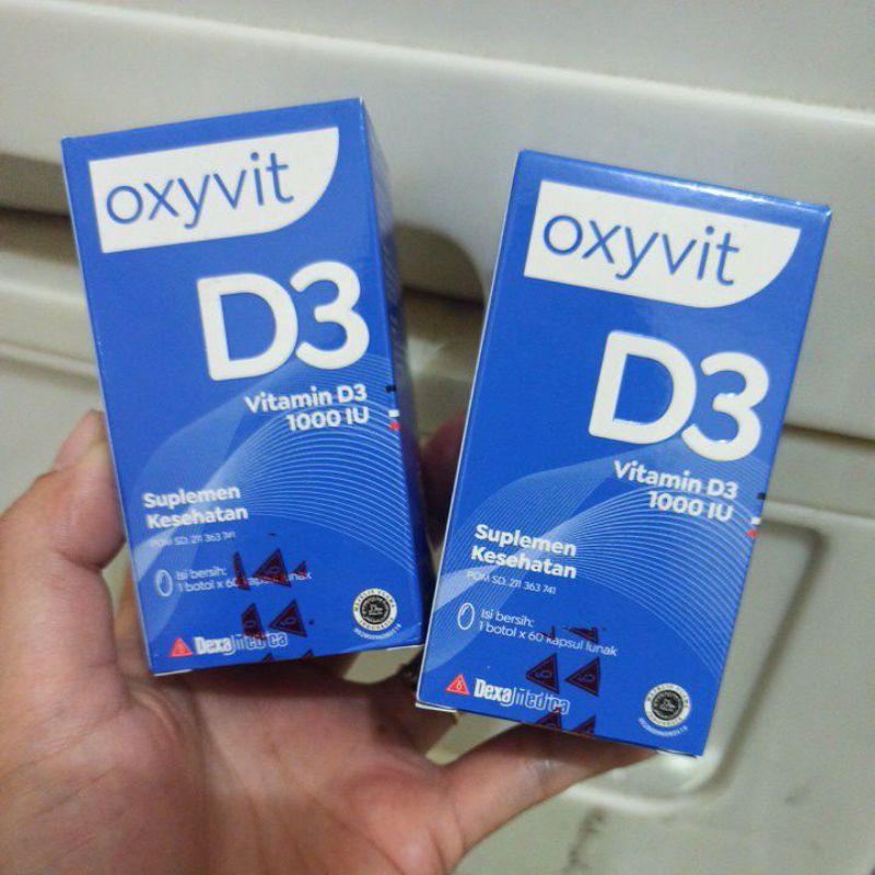 Jual Oxyvit D3 D 3 1000 iu 1000iu Botol 60 kapsul lunak Vitamin D ...