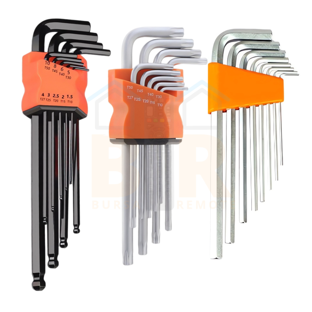 Jual Kunci Set L Hexagonal Bintang Bulat Panjang Pendek Kombinasi Key ...
