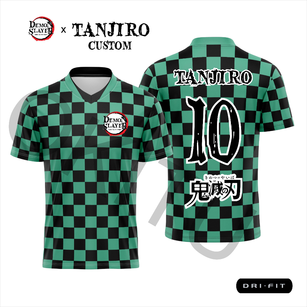 Jual Tanjiro Kamado Demon Slayer Anime Cosplay Football Soccer Jersey ...